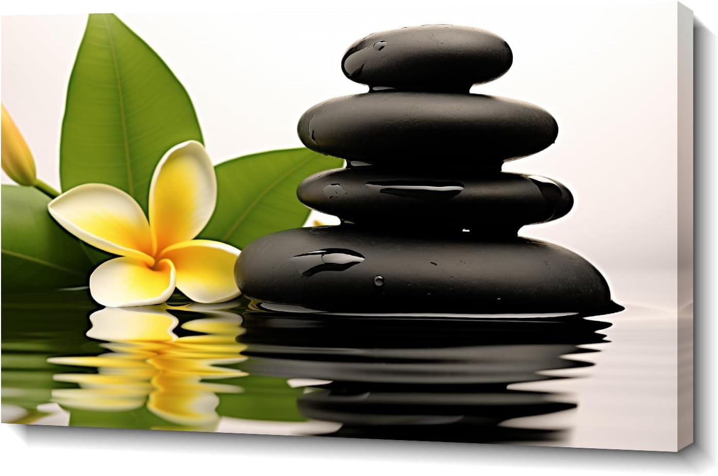 AVOI Zen Canvas Wall Art Spa Stones on Water Pictures Spiritual Room ...