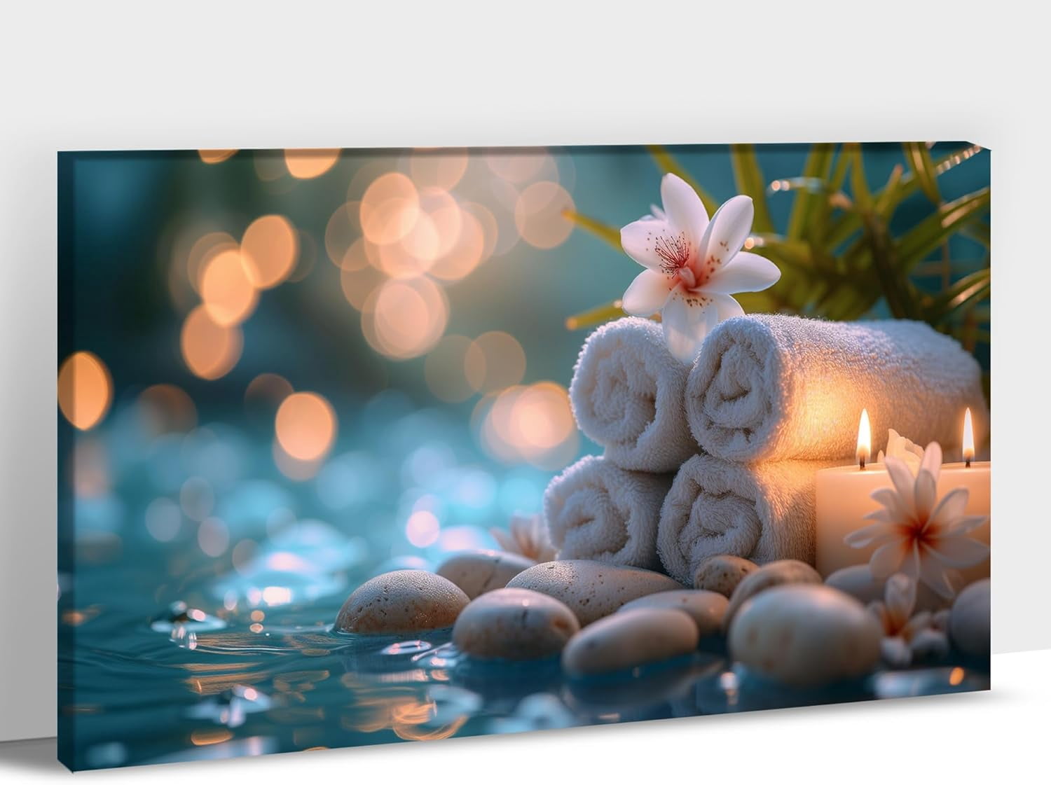 AVOI Zen Canvas Wall Art, Zen Candle Flower Spa Bathroom Pictures ...