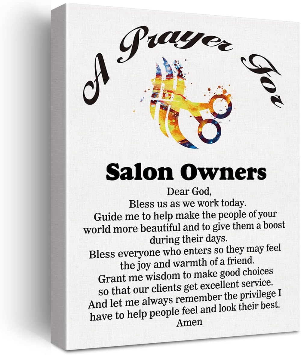 AVOI a Salon Owner's Prayer Canvas Home Wall Art Decor Salon Owners ...