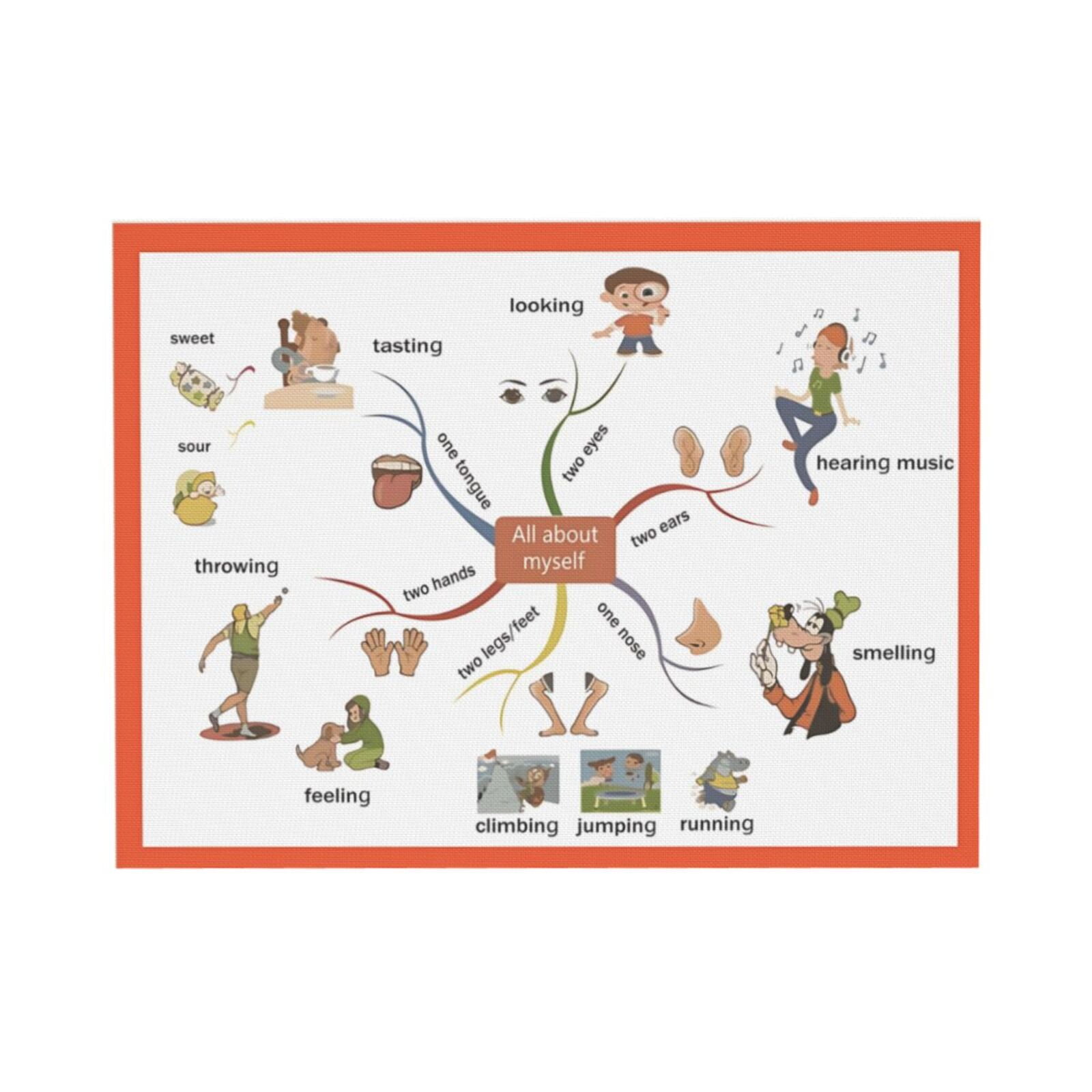 AVOI All about myself body Mind Mapping|Educational Posters for ...