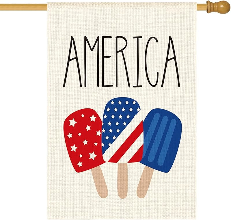 AVOIN colorlife American Stars and Stripes Popsicle Garden Flag Double ...