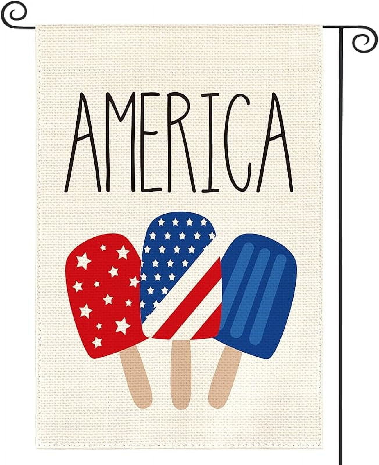 AVOIN colorlife American Stars and Stripes Popsicle Garden Flag Double ...
