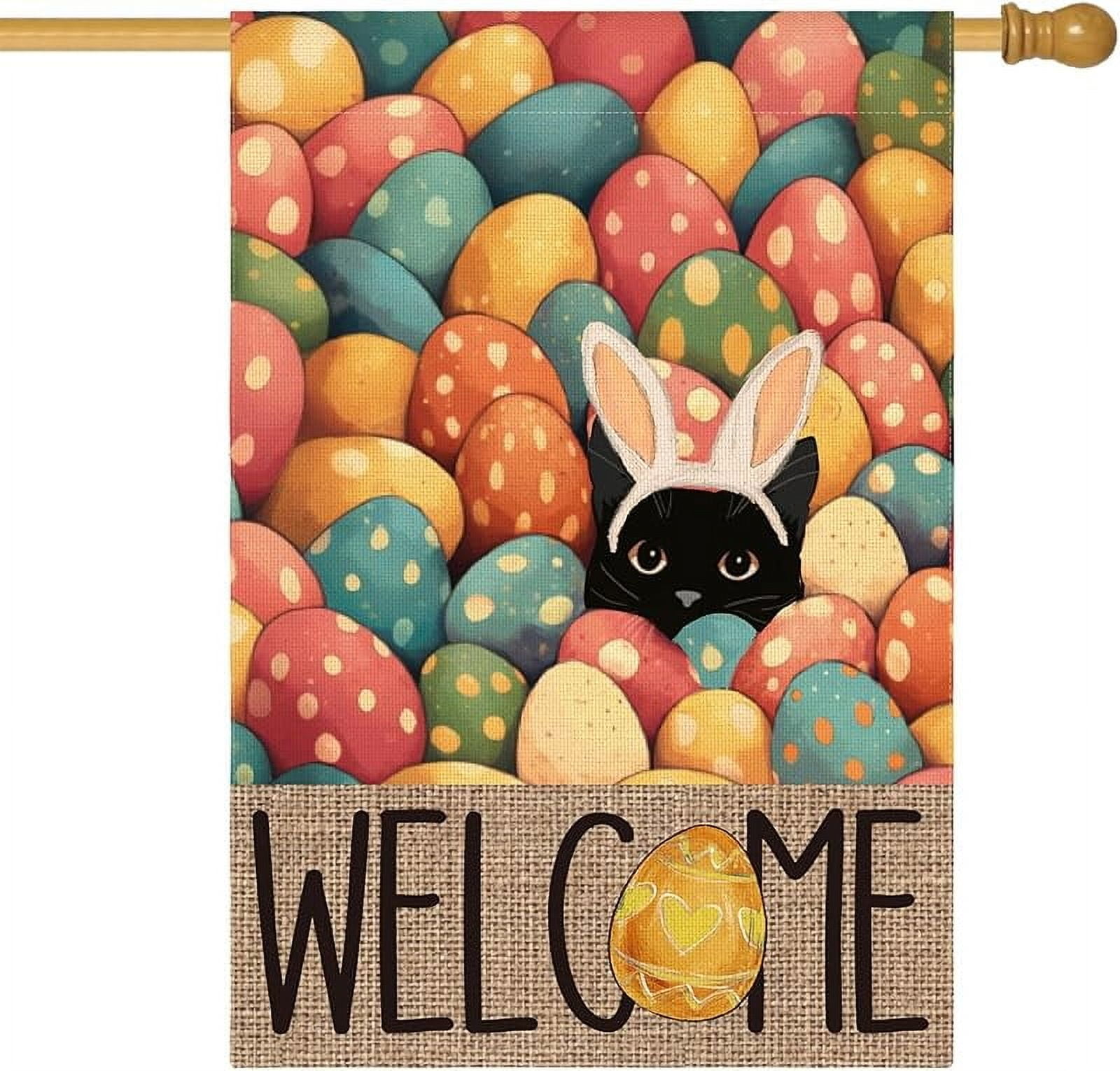 AVOIN colorlife Easter Garden Flag 12x18 Inch Double Sided Outside ...