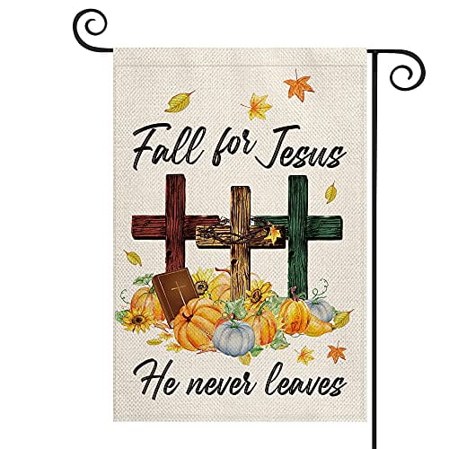 AVOIN colorlife Fall For Jesus Pumpkin Garden Flag Vertical Double ...