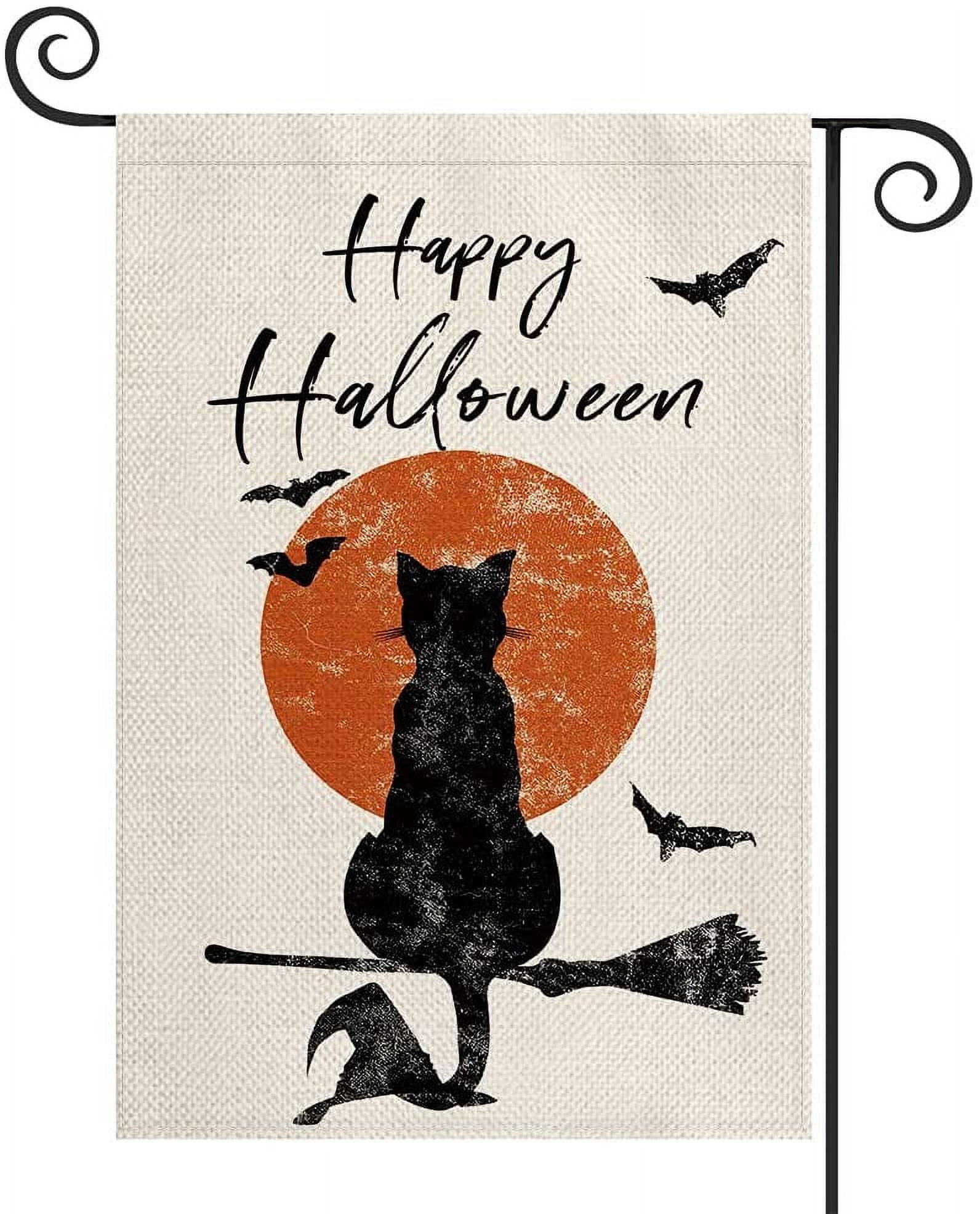 AVOIN colorlife Happy Halloween Garden Flag Vertical Double Sided ...
