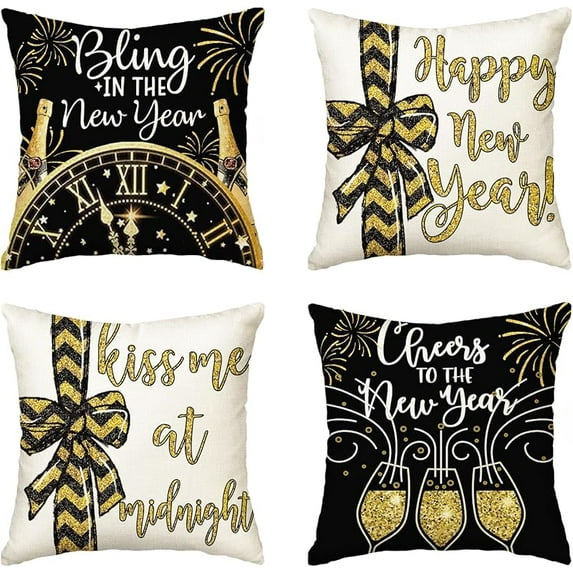 AVOIN colorlife Happy New Year Cheers at The New Year Throw Pillow ...