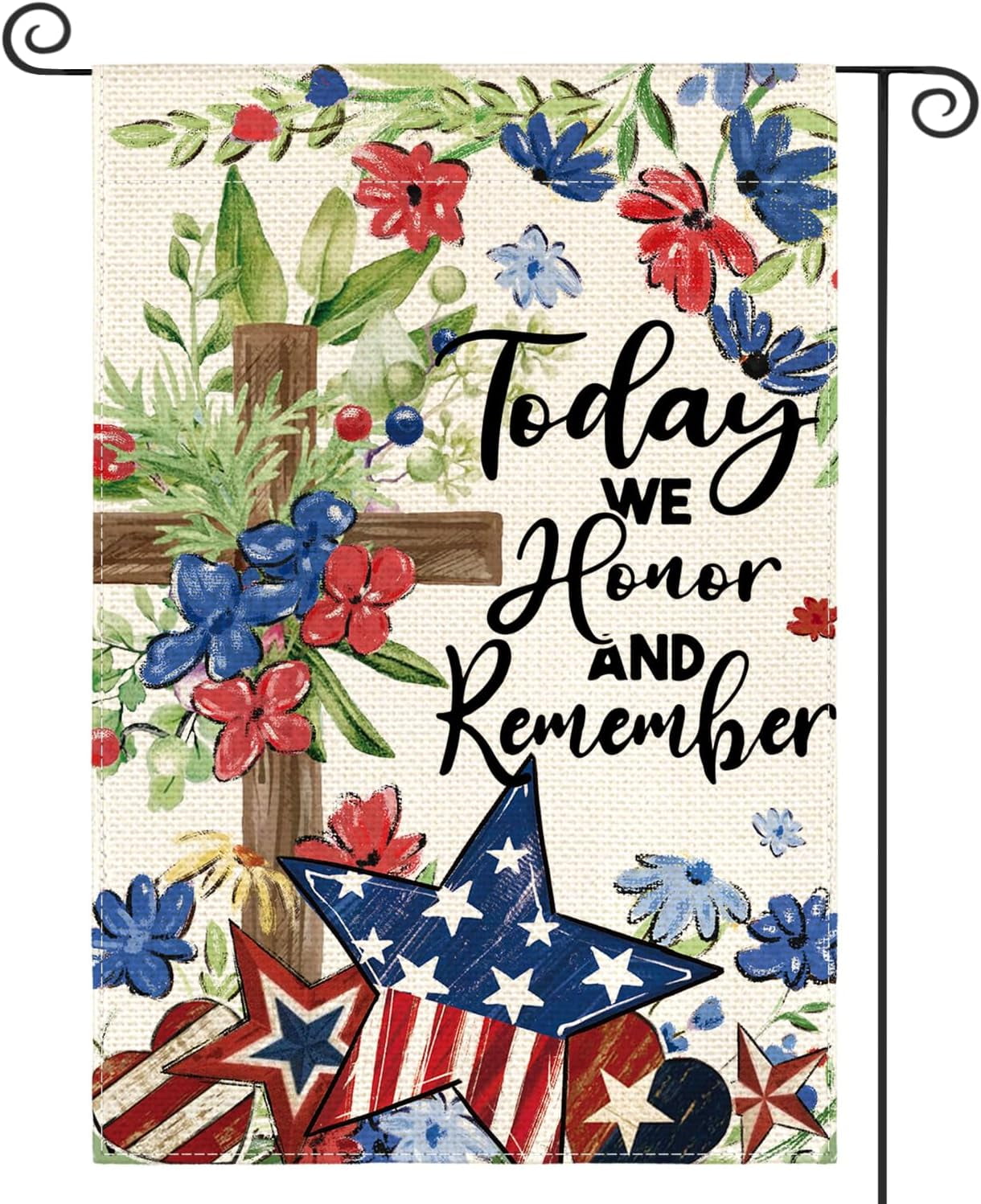 AVOIN colorlife Patriotic Garden Flag of the Day of the Fallen 12 x 18 ...