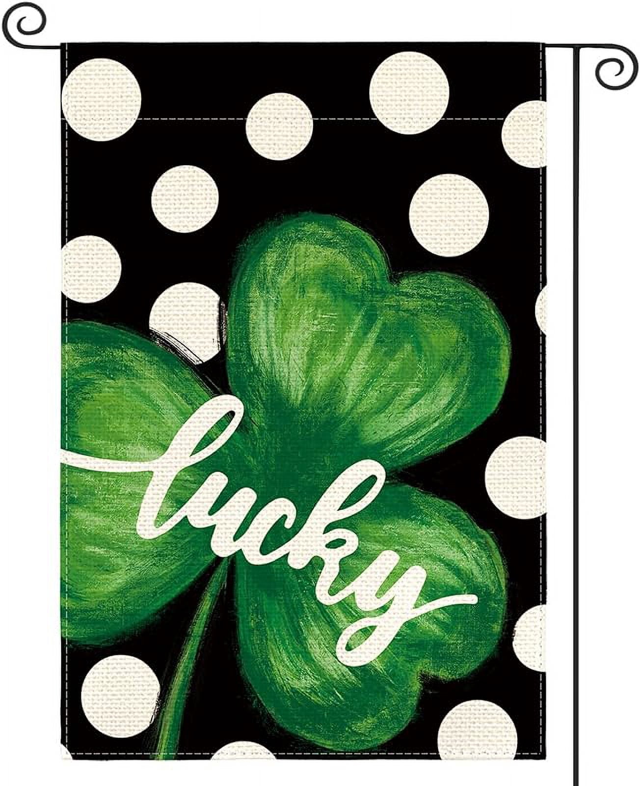 AVOIN colorlife St Patricks Day Lucky Shamrock Garden Flag 12x18 Inch ...