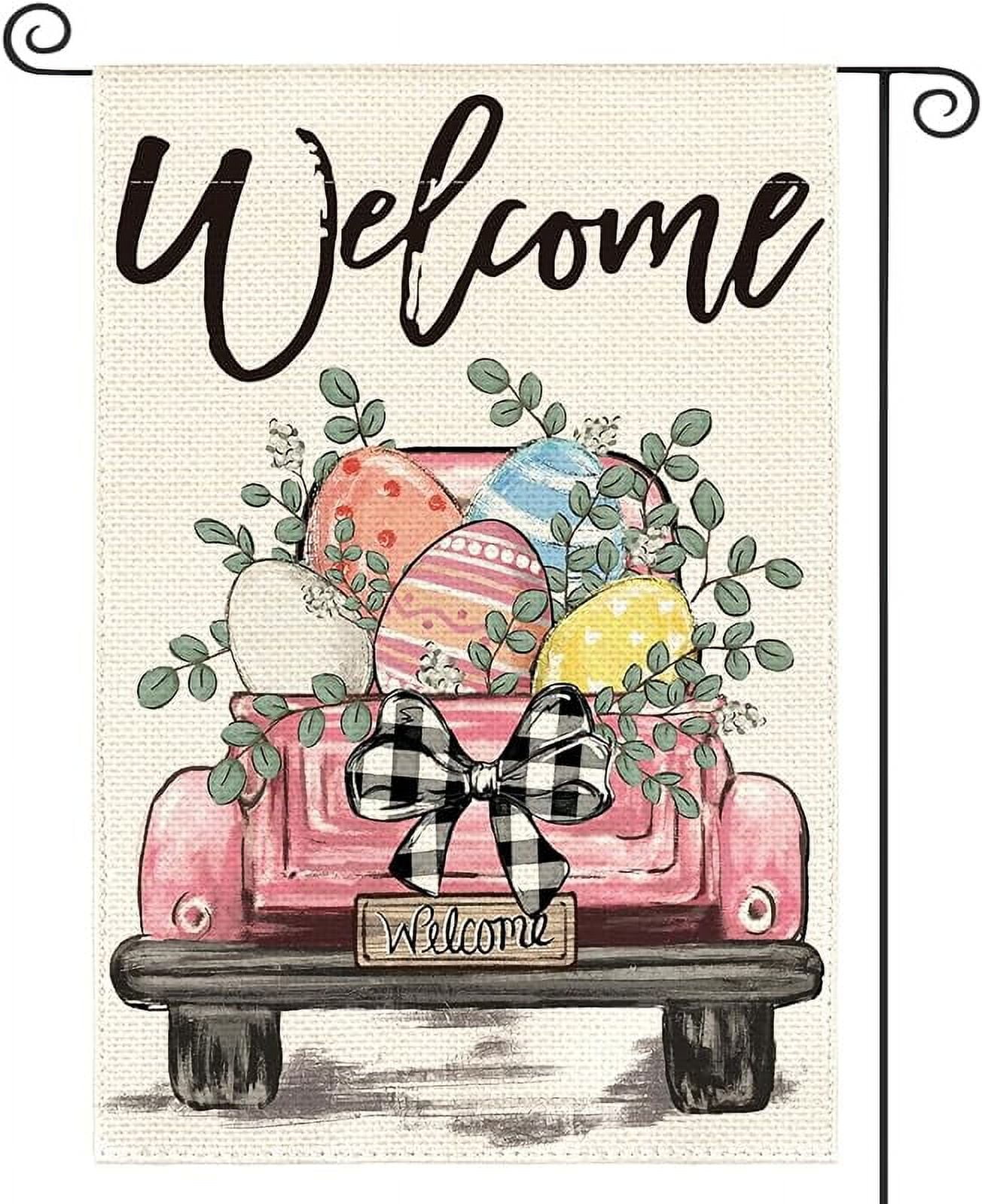 AVOIN colorlife Welcome Patriotic 4th of July Truck House Flag 28x40 ...