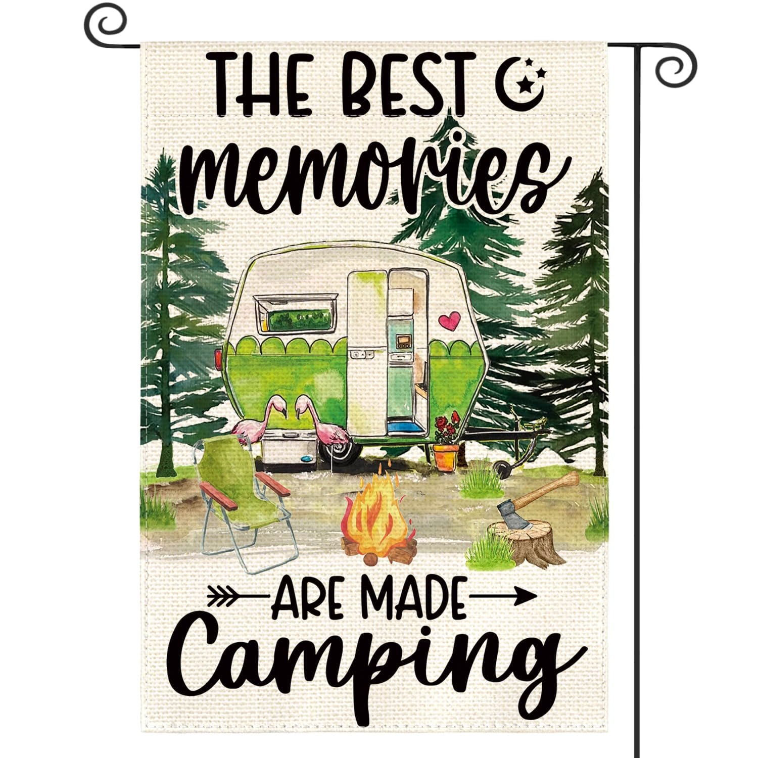 AVOIN colorlife the Best Memories are Made Camping Garden Flag 12 x 18 ...