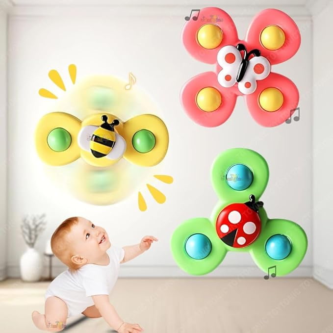 AVOKA Toy Imagine Insect-Themed Suction Spinner Toys for Babies ...