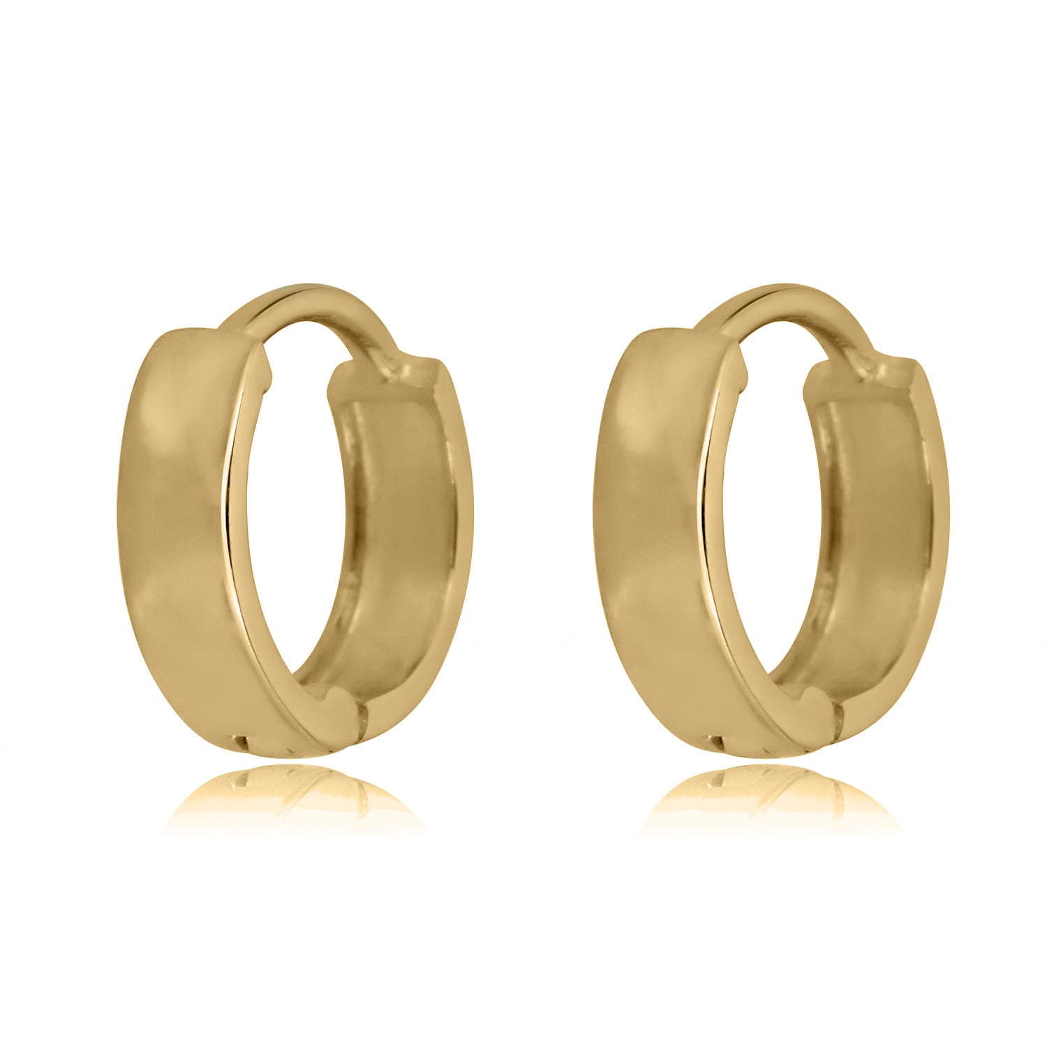 AVORA 10K Yellow Gold Real Classic Huggie Hoop Earrings - Walmart.com AVORA 10K Yellow Gold Real Classic Huggie Hoop Earrings - Walmart.com