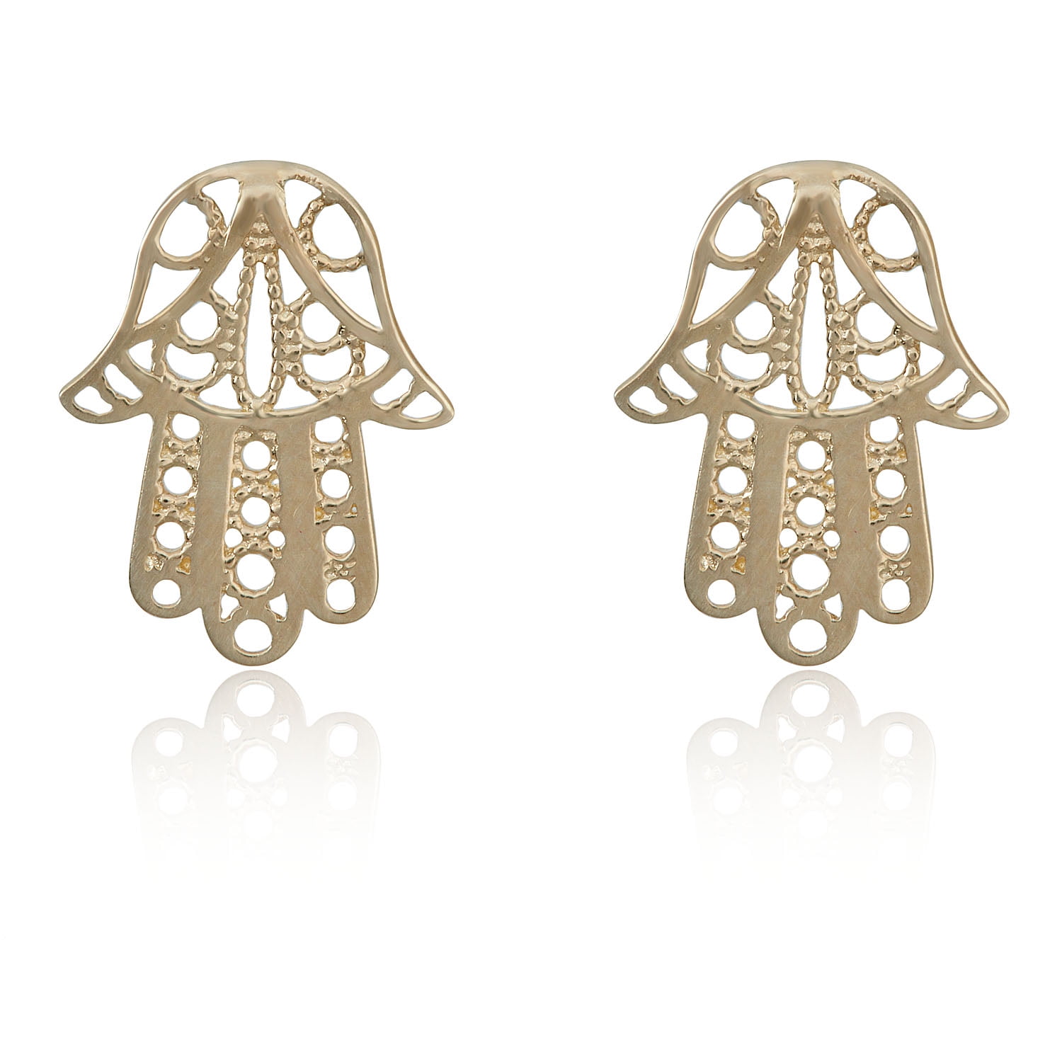 AVORA 10K Yellow Gold Hamsa Hand Stud Earrings - Walmart.com AVORA 10K Yellow Gold Hamsa Hand Stud Earrings - Walmart.com