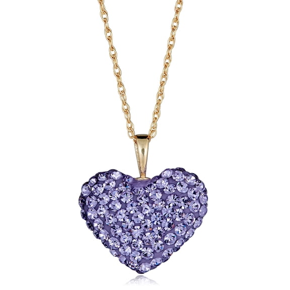 14K Gold Plated Pendant with 18" Box Chain Necklace - 1.5 cttw Princess ...