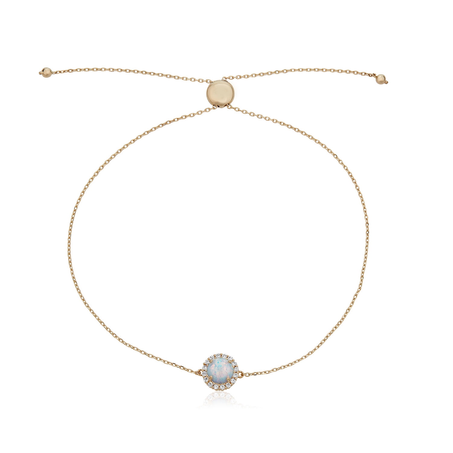 AVORA 10K Yellow Gold Simulated Opal and Simulated Diamond CZ Halo ... AVORA 10K Yellow Gold Simulated Opal and Simulated Diamond CZ Halo ...
