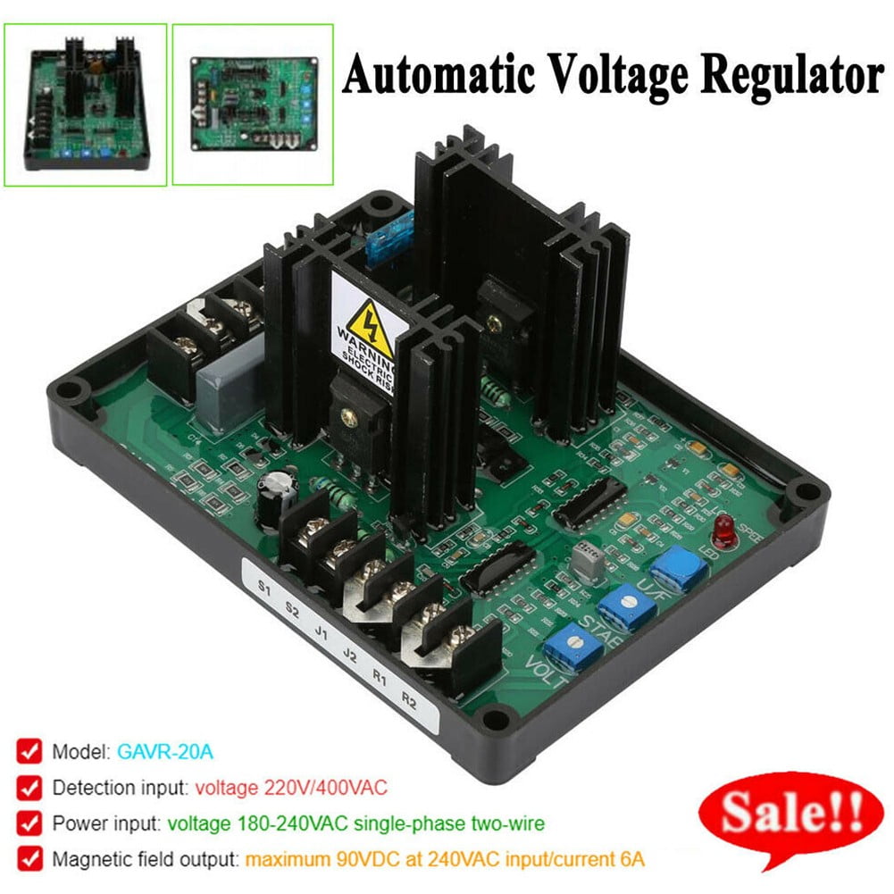 Avr Gavr-20A Brushless 20A Automatic Voltage Regulator For Generator - Walmart.com
