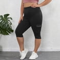 AVRNLIQ Plus Size High Waisted Capri Leggings for Women with Pockets ...
