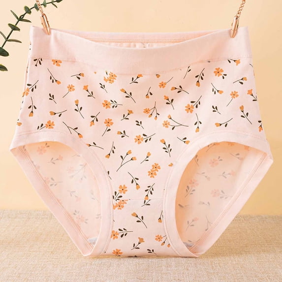 AVRNLIQ Womens 100% Cotton High Waisted Briefs - Beige Full Coverage ...