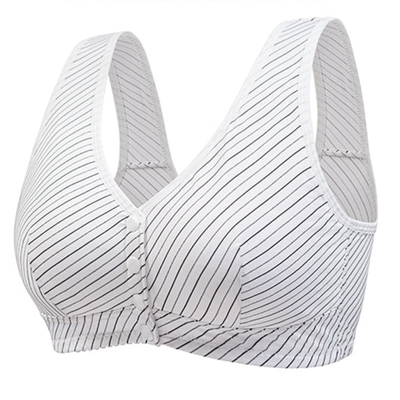 AVRNLIQ Womens Front Closure Wireless Full Coverage Bra, Plus Size Soft ...