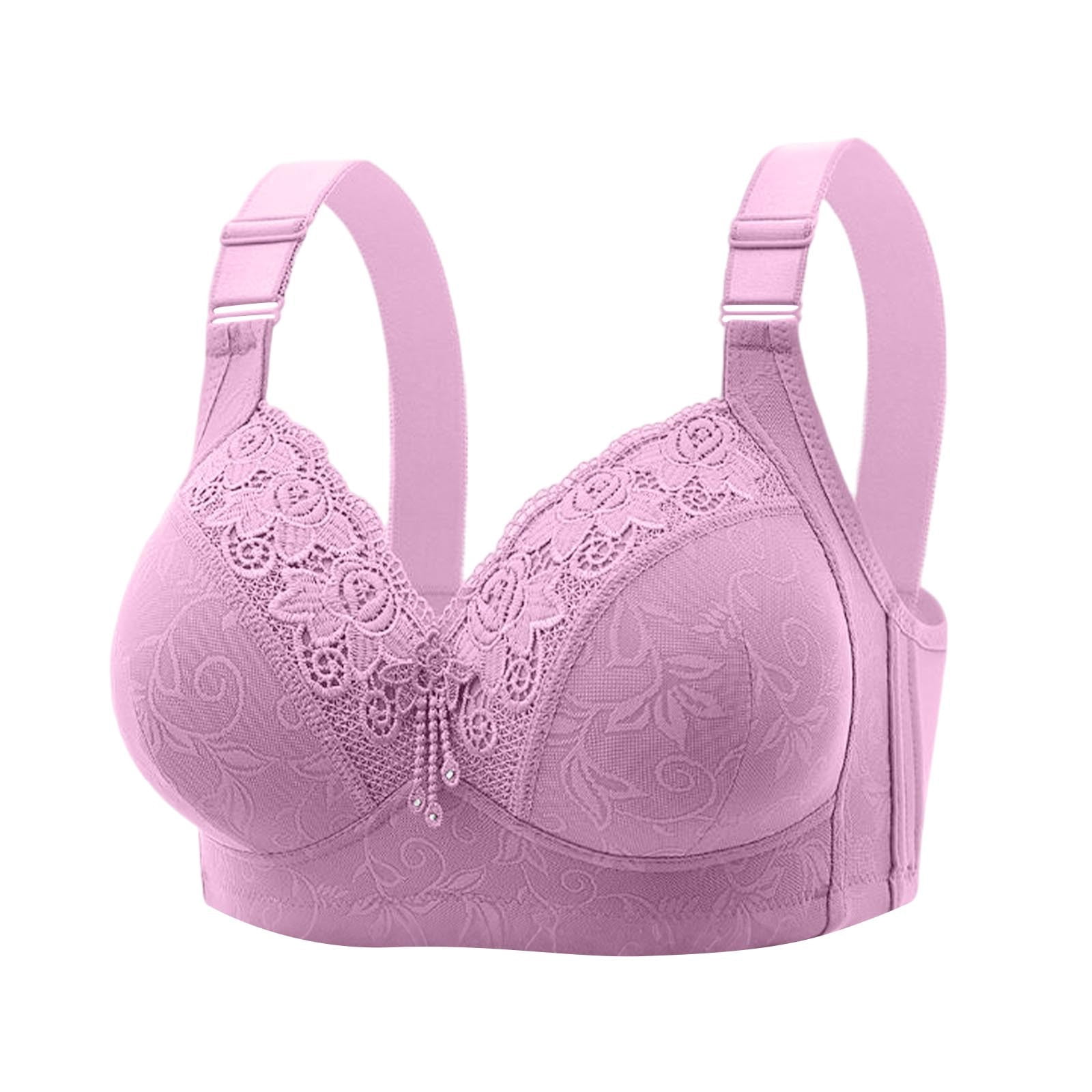 AVRNLIQ Womens Full Coverage Wireless Lace Bra, Soft Plus Size Comfort ...