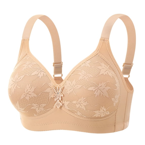 AVRNLIQ Womens Plus Size Wireless Bra Full Coverage Non Wired Lace ...