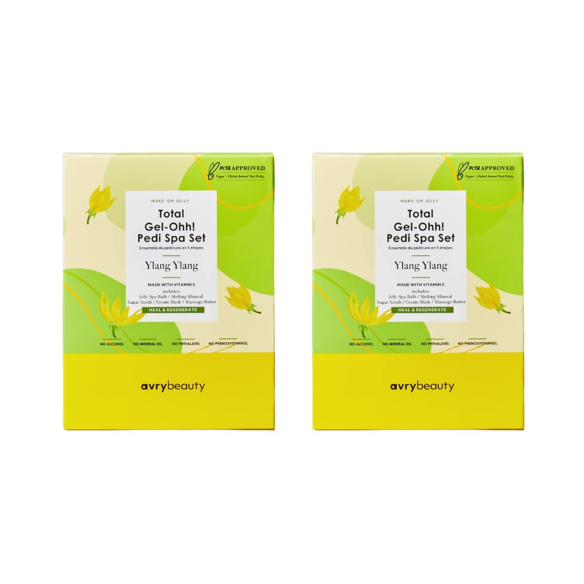 Total Gel-Ohh Pedicure Spa Set 2 pack, Ylang Ylang Scent, 5-Step ...