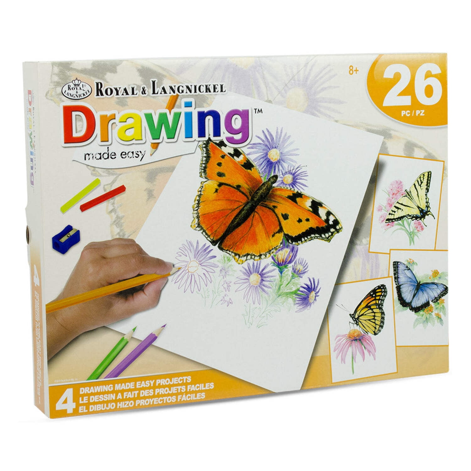 AVS-DME202 | Drawing Made Easy™ 26pc 8" x 10" Butterflies 4 Project Box ...