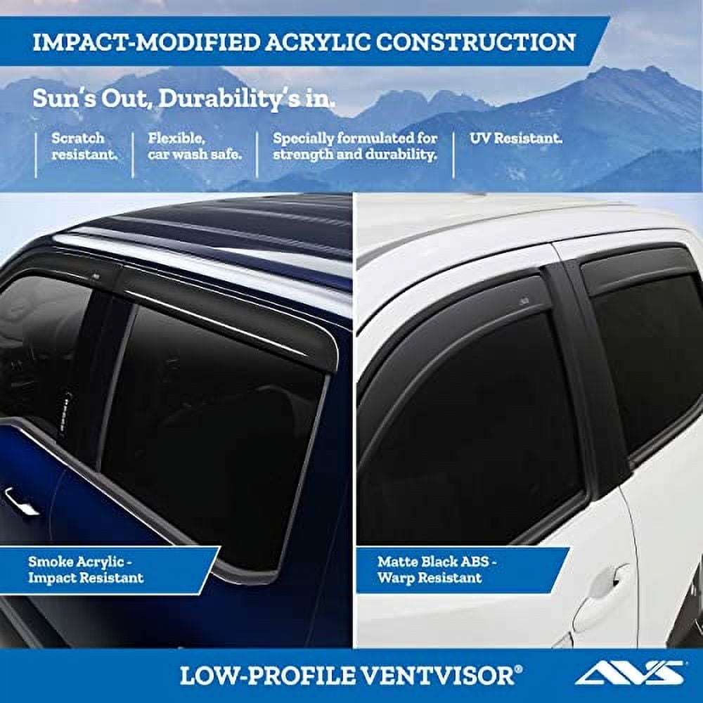 [AVS Low Profile Rain Guards for 2019-2024 Ford Ranger SuperCab ...