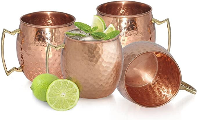 AVS STORE Handmade Pure Copper Hammered Moscow Mule Mug (4) by AVS ...