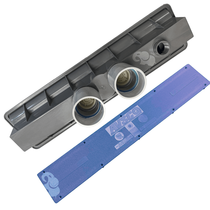 AVSC Dual Pebble Top Channel Drain Euro Blue - Pentair In-Floor (A&A ...