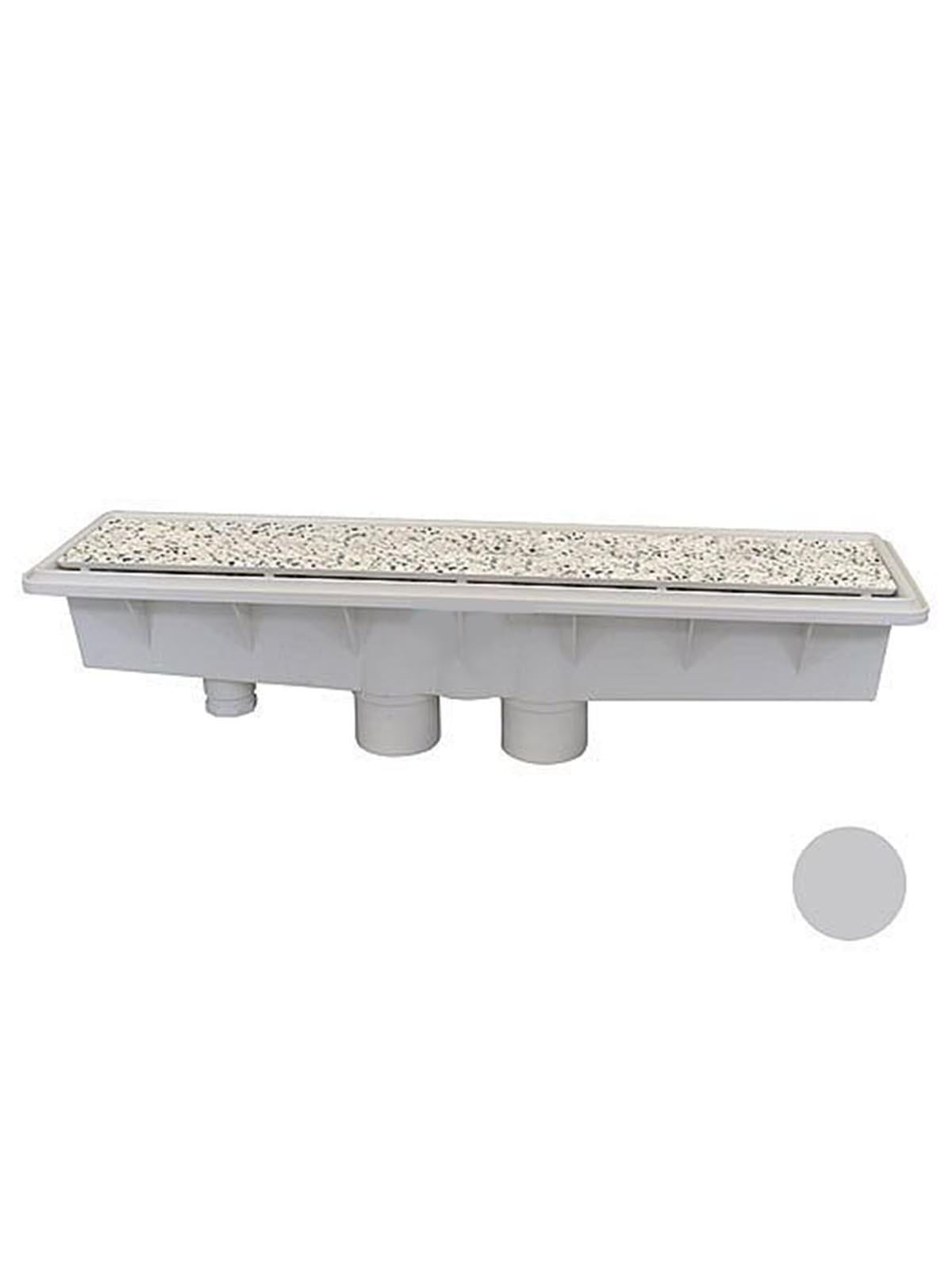 AVSC Dual Pebble Top Channel Drain Light Gray - Pentair In-Floor(A&A ...