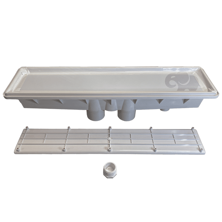AVSC Dual Pebble Top Channel Drain White - Pentair In-Floor (A&A ...