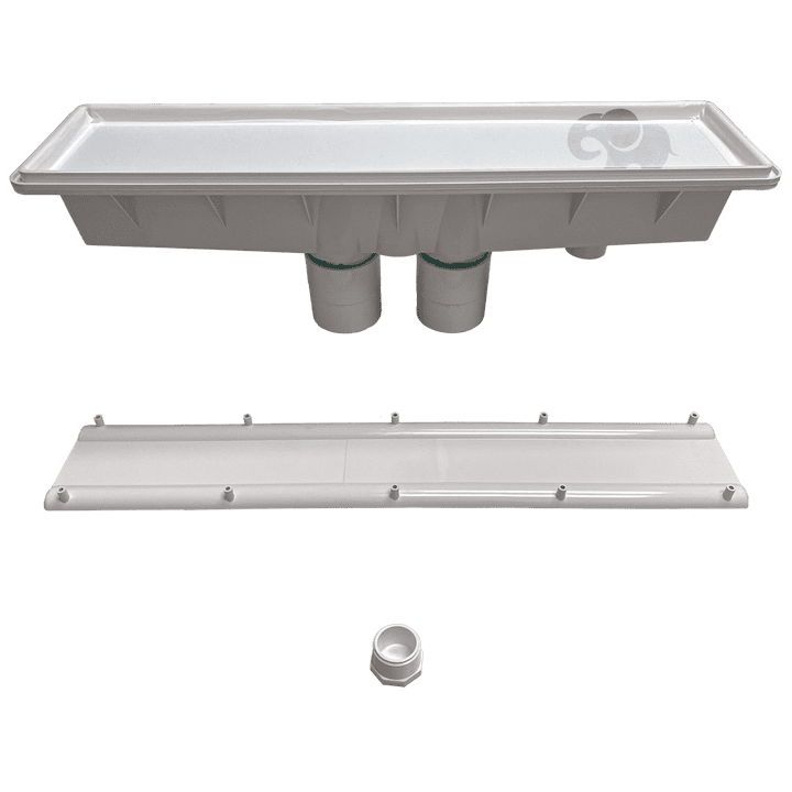 AVSC Dual Standard Top Channel Drain White - Pentair In-Floor (A&A ...