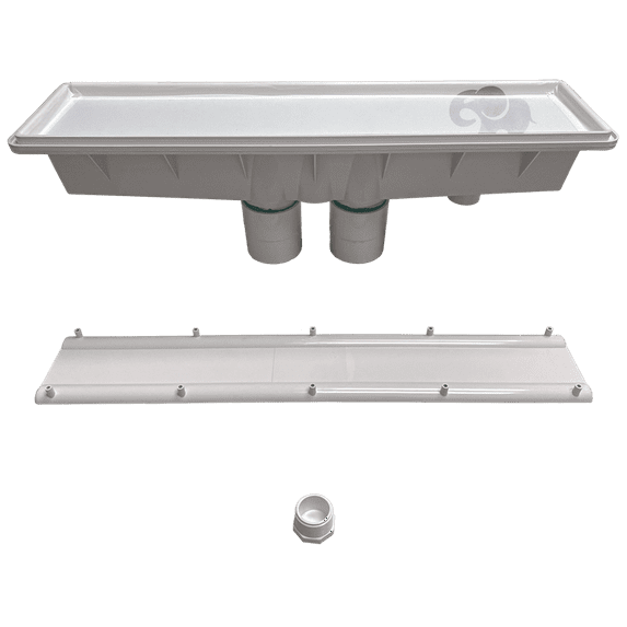AVSC Dual Standard Top Channel Drain White - Pentair In-Floor (A&A ...