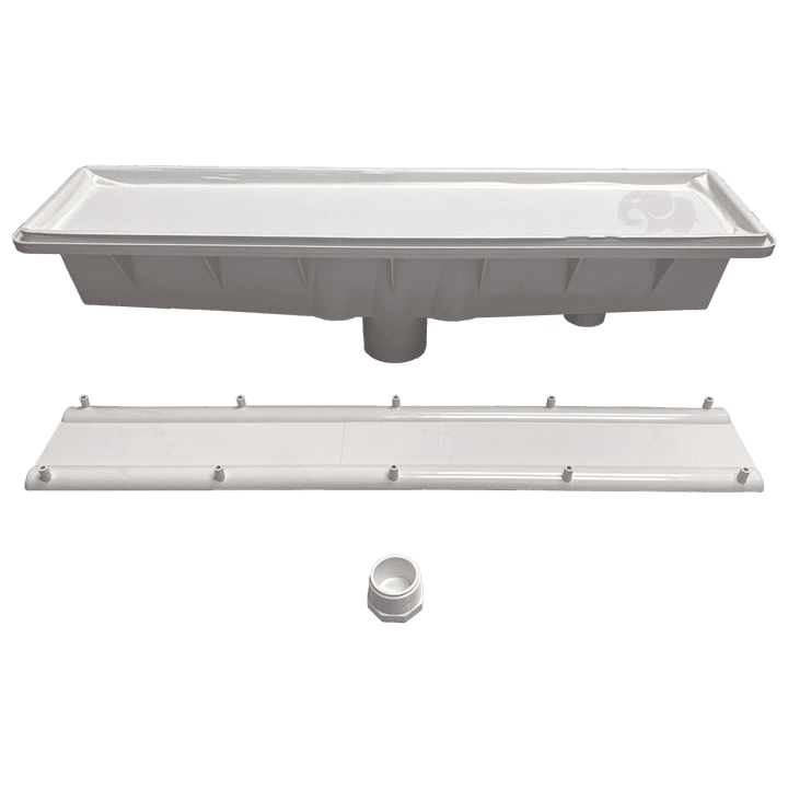AVSC Single Standard Top Channel Drain White - Pentair In-Floor (A&A ...