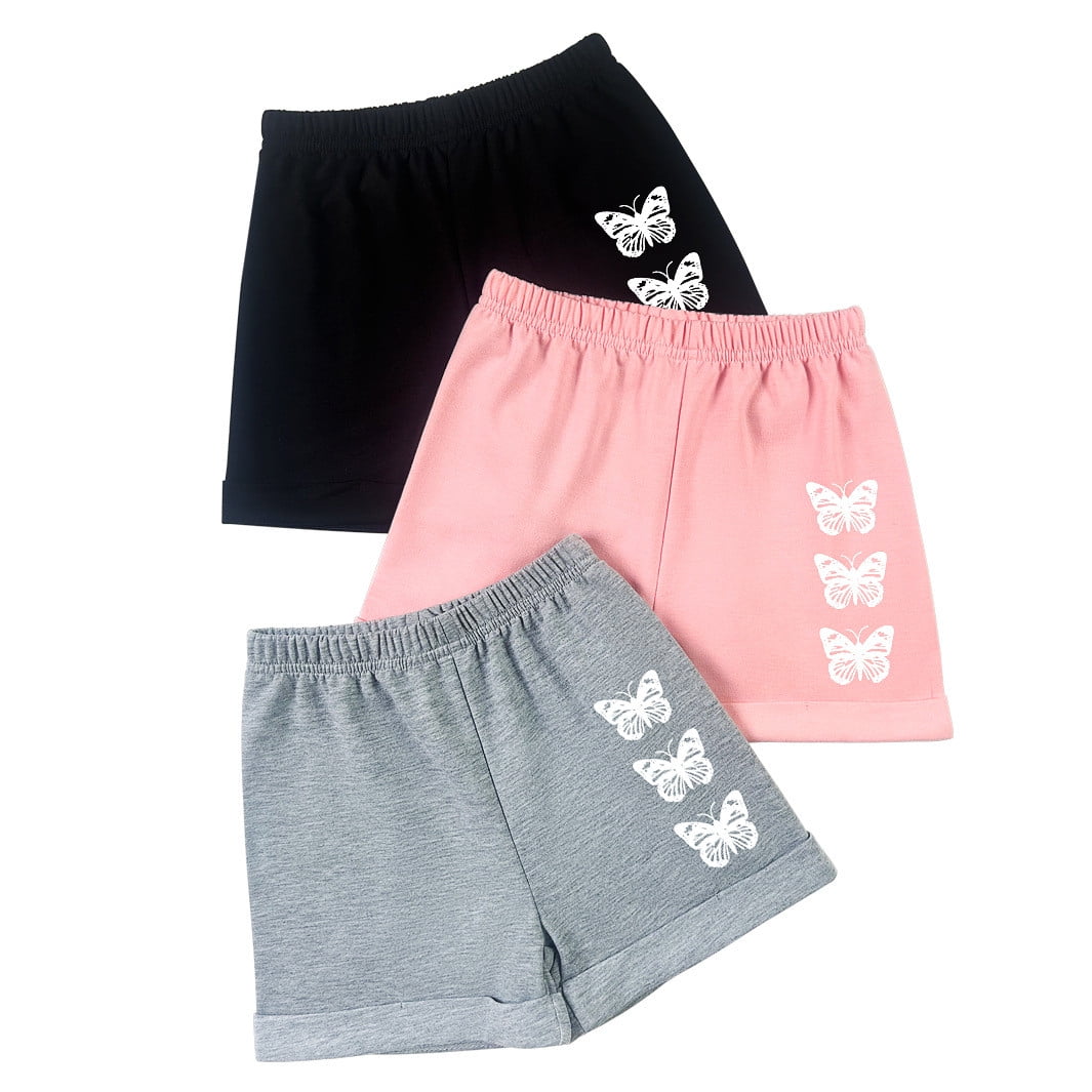 AVTOIFY Girls Shorts, Shorts for Girls, 3-pack Summer Girls' Print ...