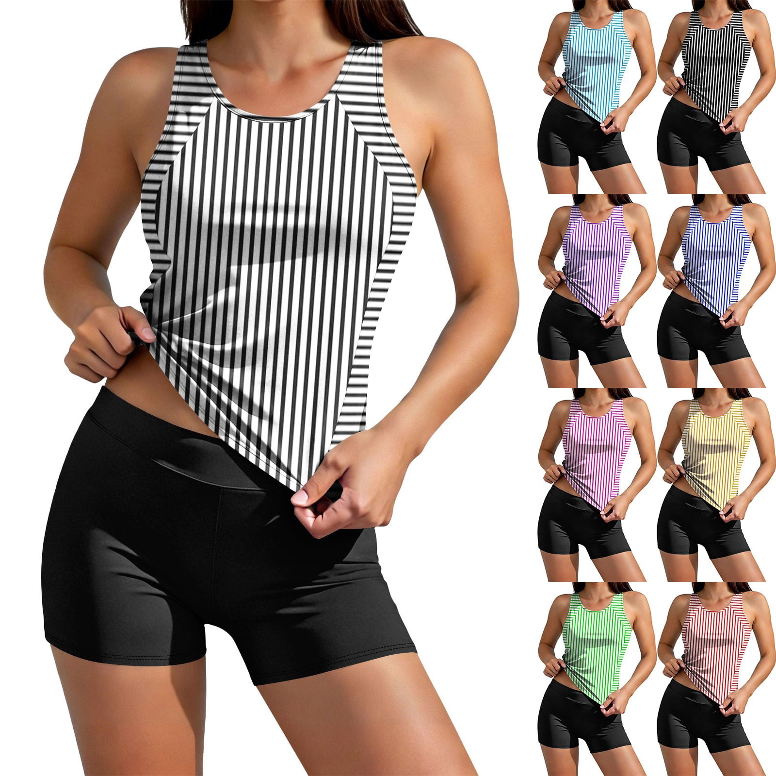 AVTOIFY Women's Conservative-piece Bikinis Tops Swimsuit Set With ...