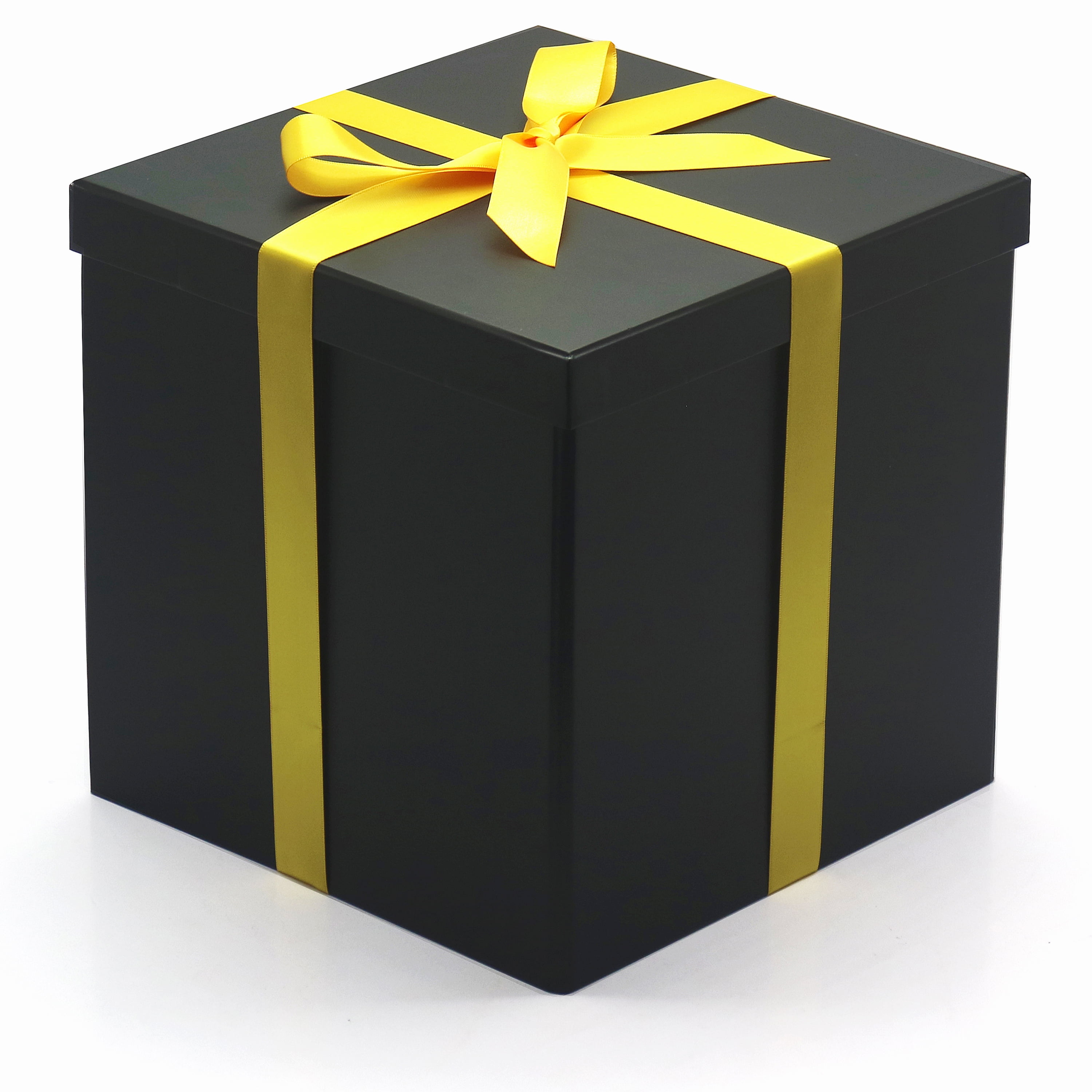 AVUX 9x9x9 inches Gift Box with Lids and Ribbon- A Rigid Cardboard ...