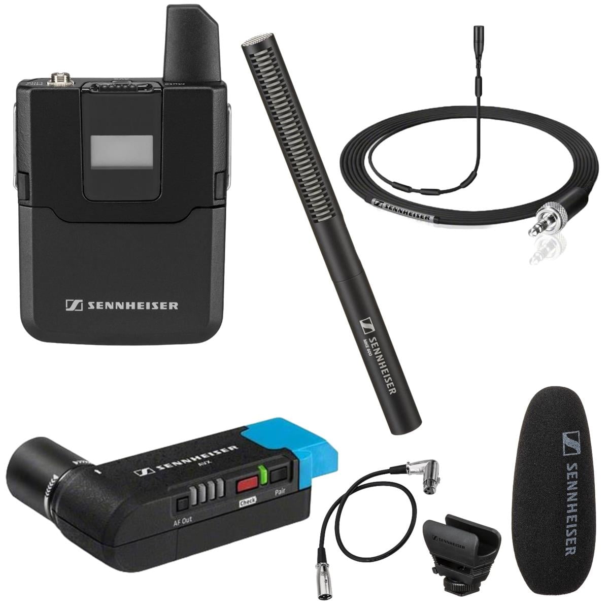 AVX-MKE2 Camera Mountable Lavalier Wireless Set, Includes Bodypack ...