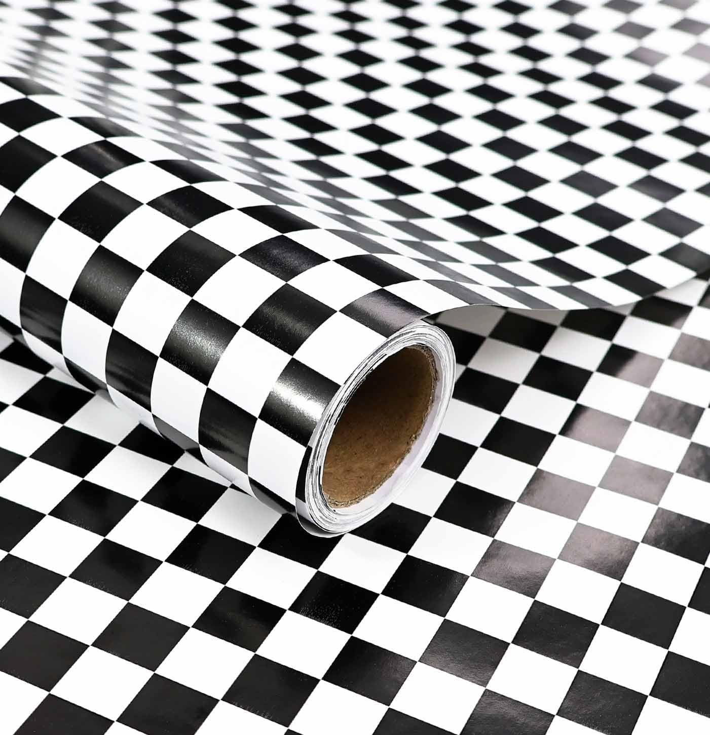 AVXINSOK Checkered Flag Wrapping TSF6 Paper Roll 17 Inch x 33 Feet ...