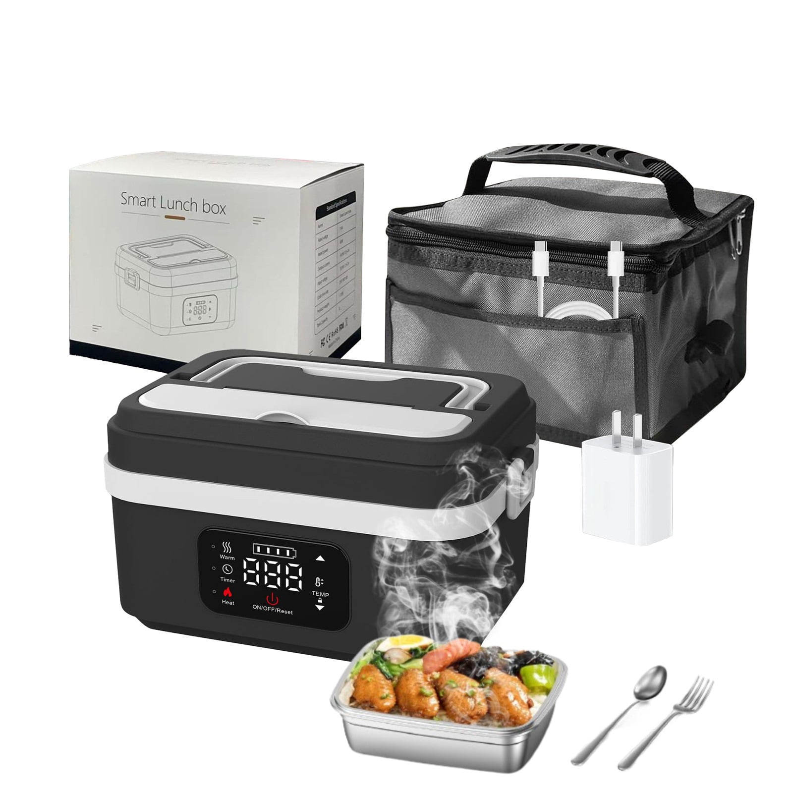 AVYERVO Cordless Electric Lunch Box for Adults - 16000mAh Battery ...