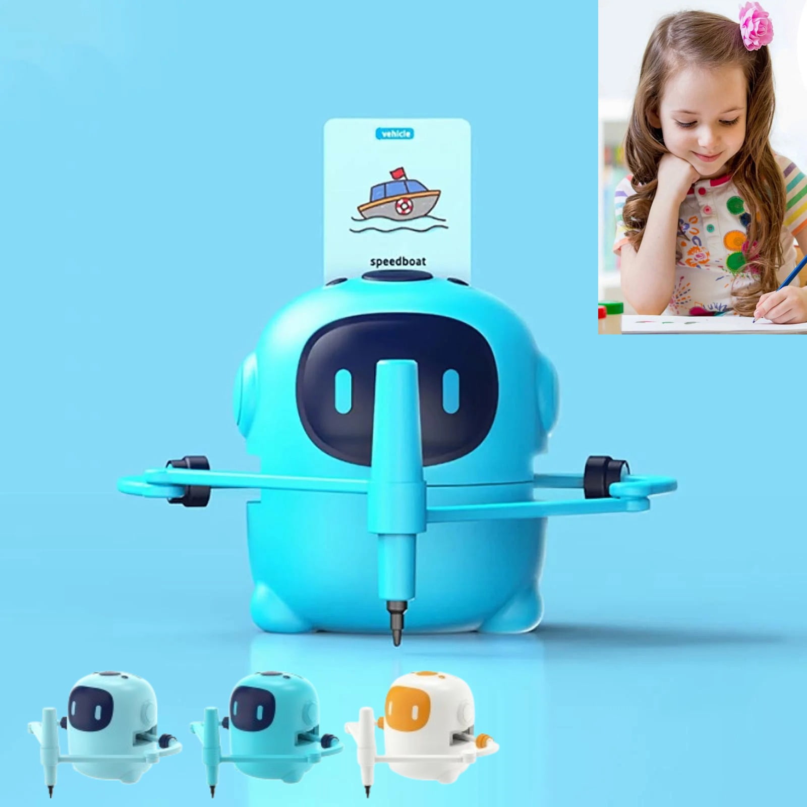 AVYERVO Drawing Robot for Kids with 100 Cards - Voice Interactive ...