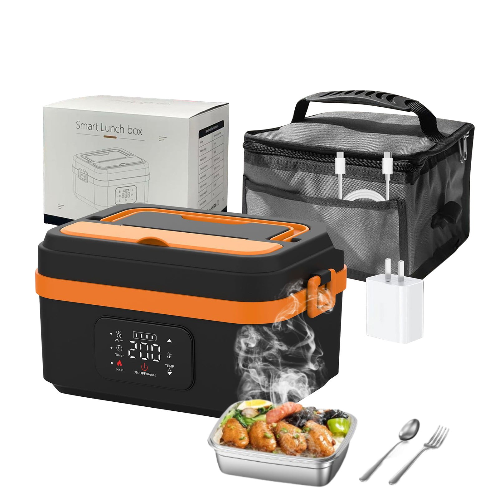 AVYERVO Never Cold Lunch Again Cordless 16000mAh Electric Lunch Box ...