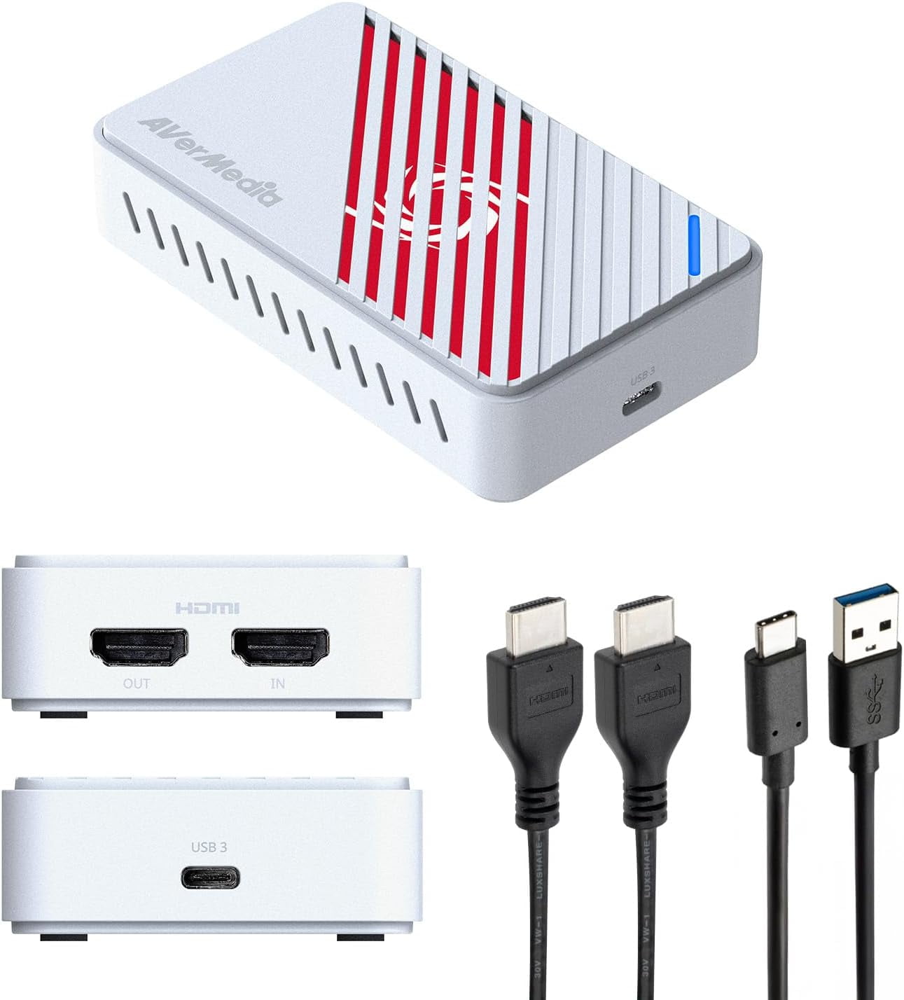 AVerMedia GC553Pro Live Gamer Ultra S White 4K HDMI Capture Card, USB ...