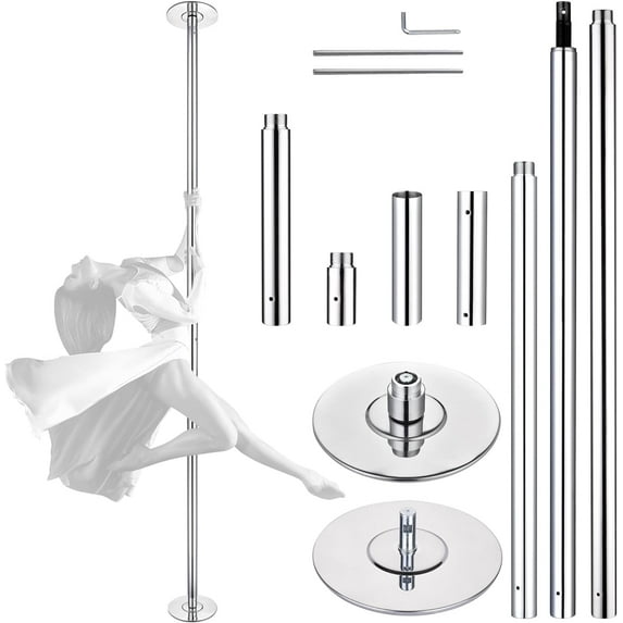AW 11 FT Spinning Static Dancing Pole Kit w/Extensions Fitness Dance ...