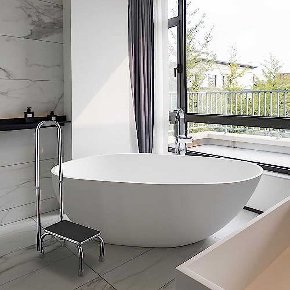 AW 2 Packs Medical Step Stool with Handle 10 Level Height Adjustable ...