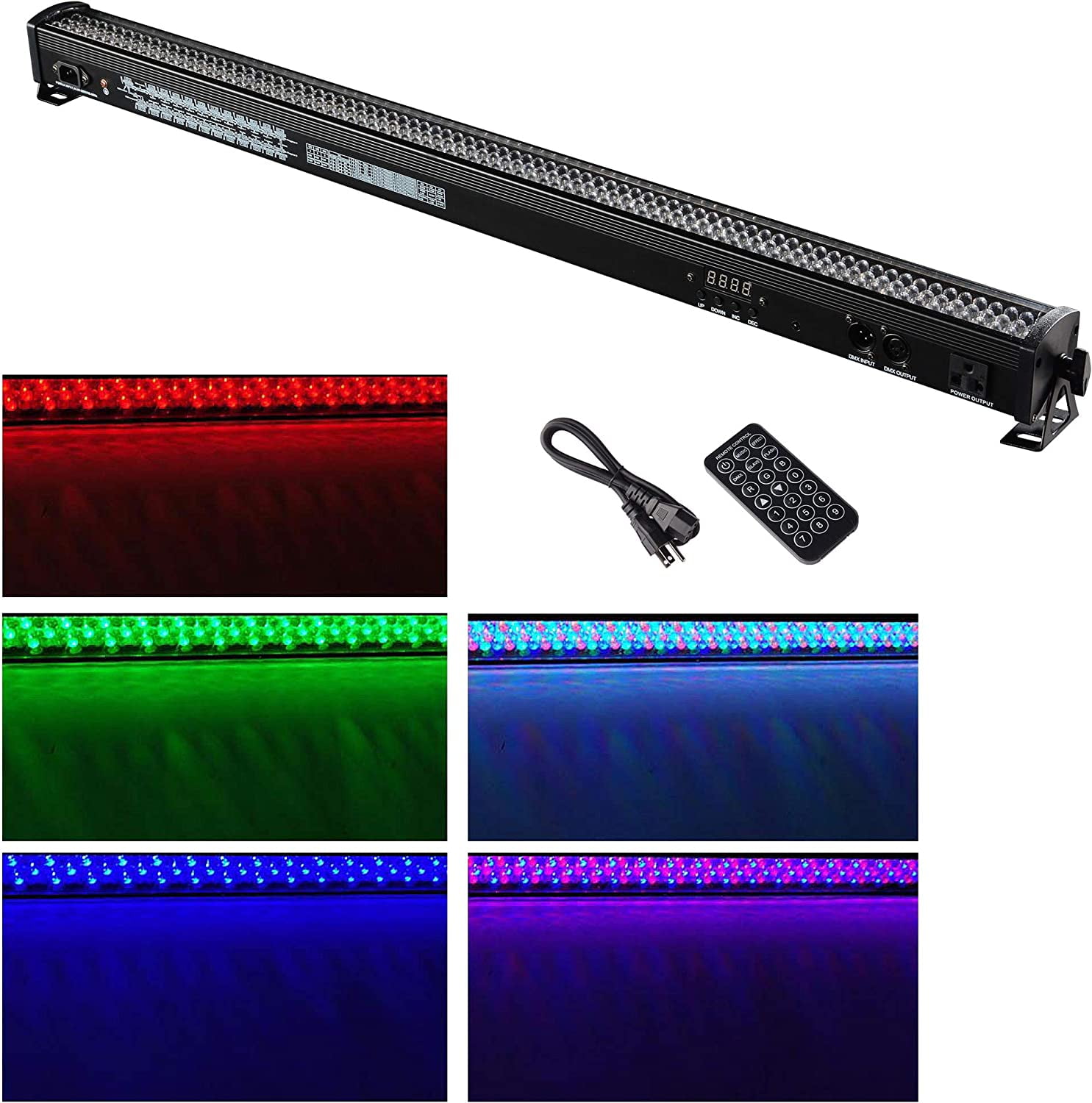 AW 30W 252Pcs LED Wall Washer Light Bar 42.5" Remote Control DMX RGB ...