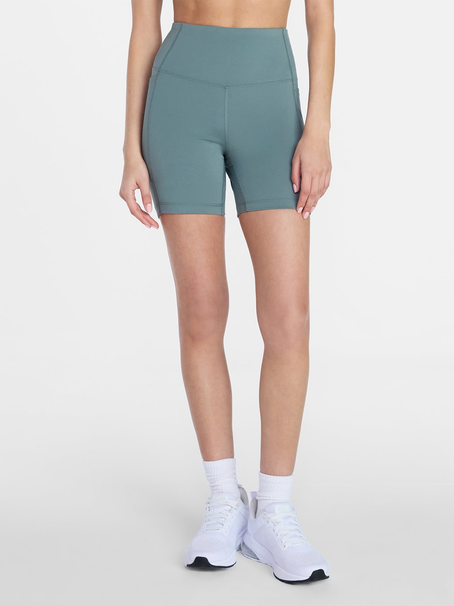 Athletic Works Women's High Rise Bike Shorts, 5" Inseam, Size XS-XXXL ...