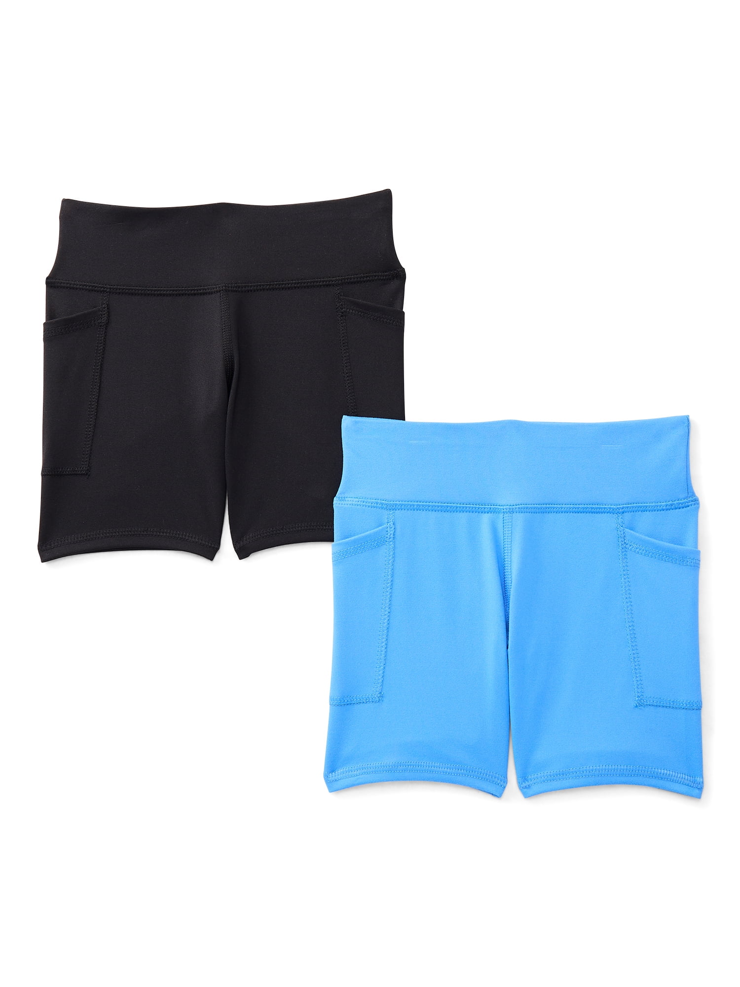 Athletic Works Girls Active Bike Shorts, 2-Pack, Sizes 4-18 & Plus - Walmart.com