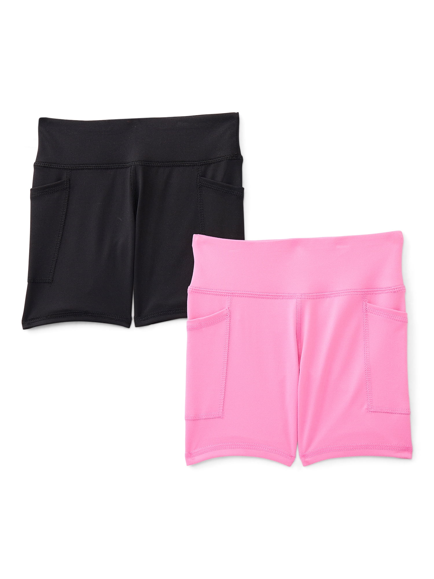Athletic Works Girls Active Bike Shorts, 2-Pack, Sizes 4-18 & Plus - Walmart.com